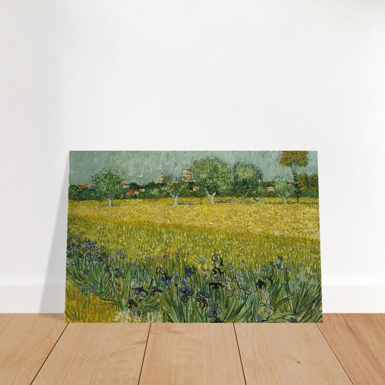 Vincent Van Goghs "field With Flowers Near Arles" Print Wall Art Decor ...