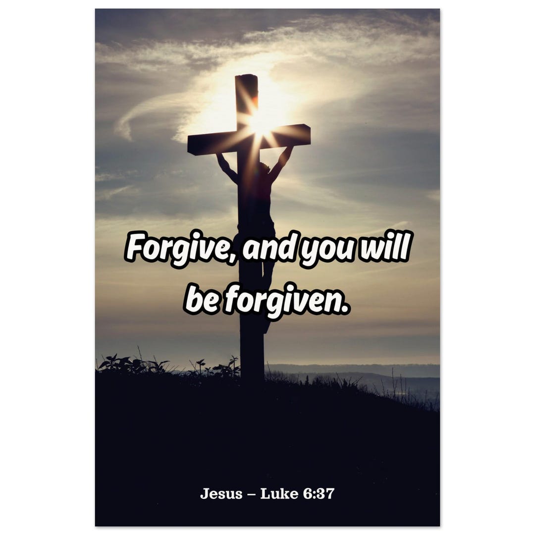 Luke 6:37 Bible Verse Print | Christian Wall Art - Etsy