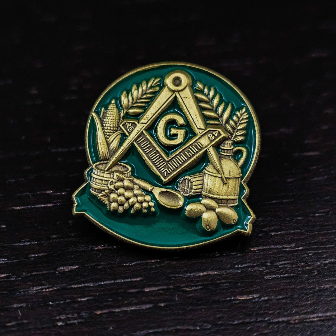 Masonic Corn Wine and Oil Lapel Pin - Etsy