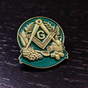 Masonic Corn Wine and Oil Lapel Pin - Etsy
