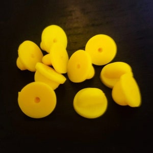 Rubber Pin Backs – 10 Pieces - Etsy