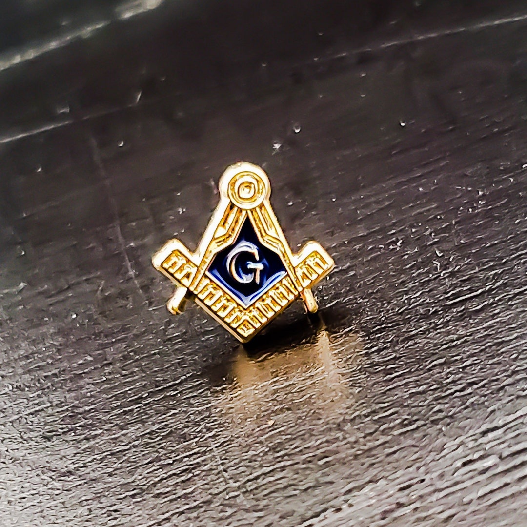Square & Compass Micro Lapel Pin - Etsy