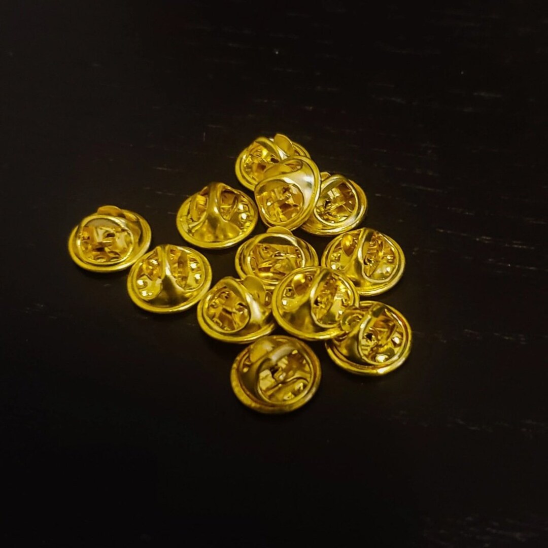 Metal Butterfly Pin Backs Gold/silver 10 Pcs - Etsy