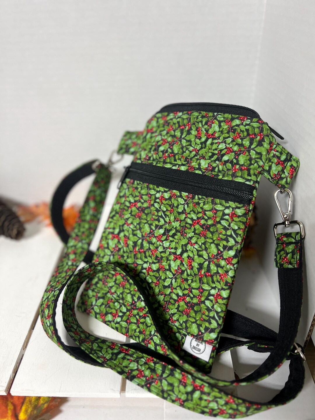 Holly Green Crossbody Cell Phone Bag: Lightweight Travel Purse - Etsy