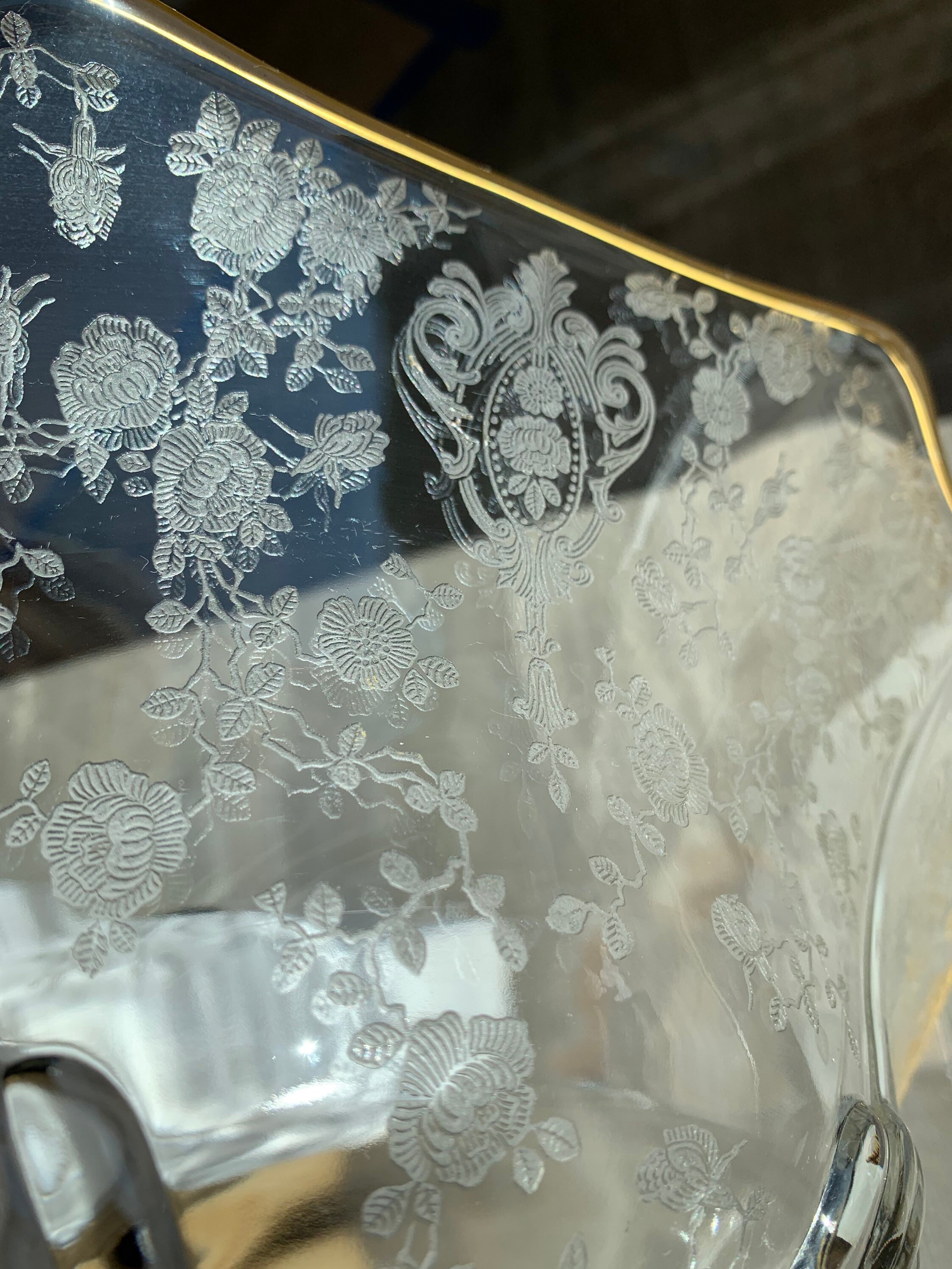 Vintage Cambridge Rose Point Stem 3400 12 4-toed Square - Etsy