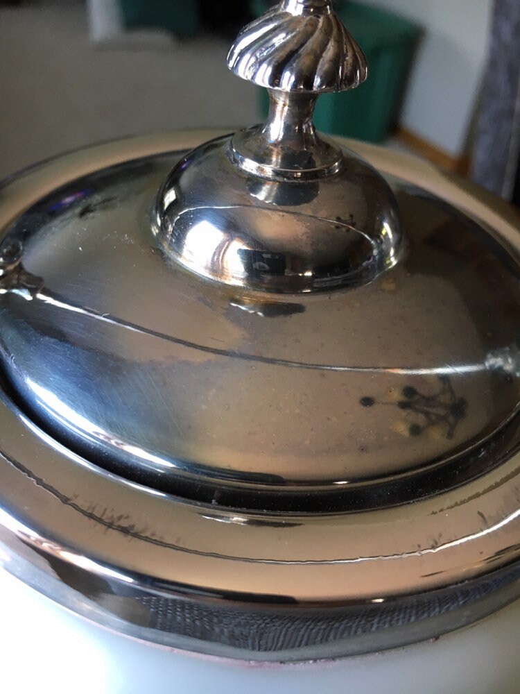 Antique C.F. Monroe Wave Crest Hand Painted Glass Biscuit - Etsy