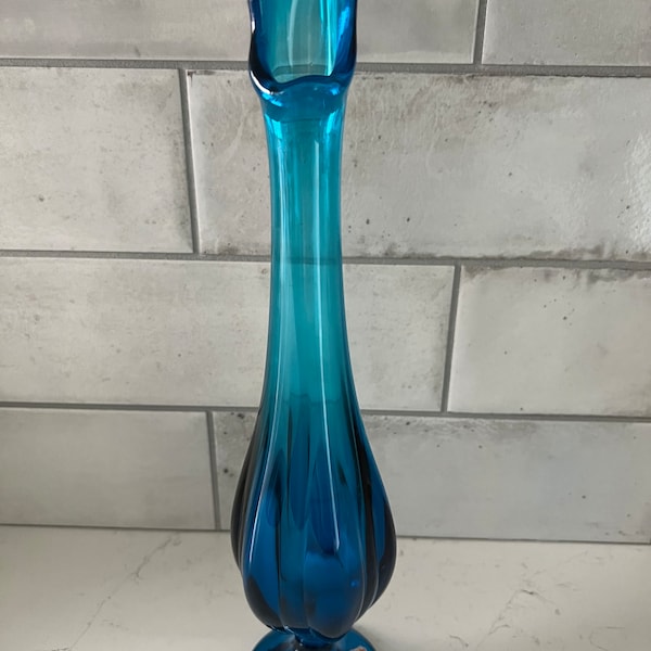 Viking Bluenique Epic Glass Vase - Etsy