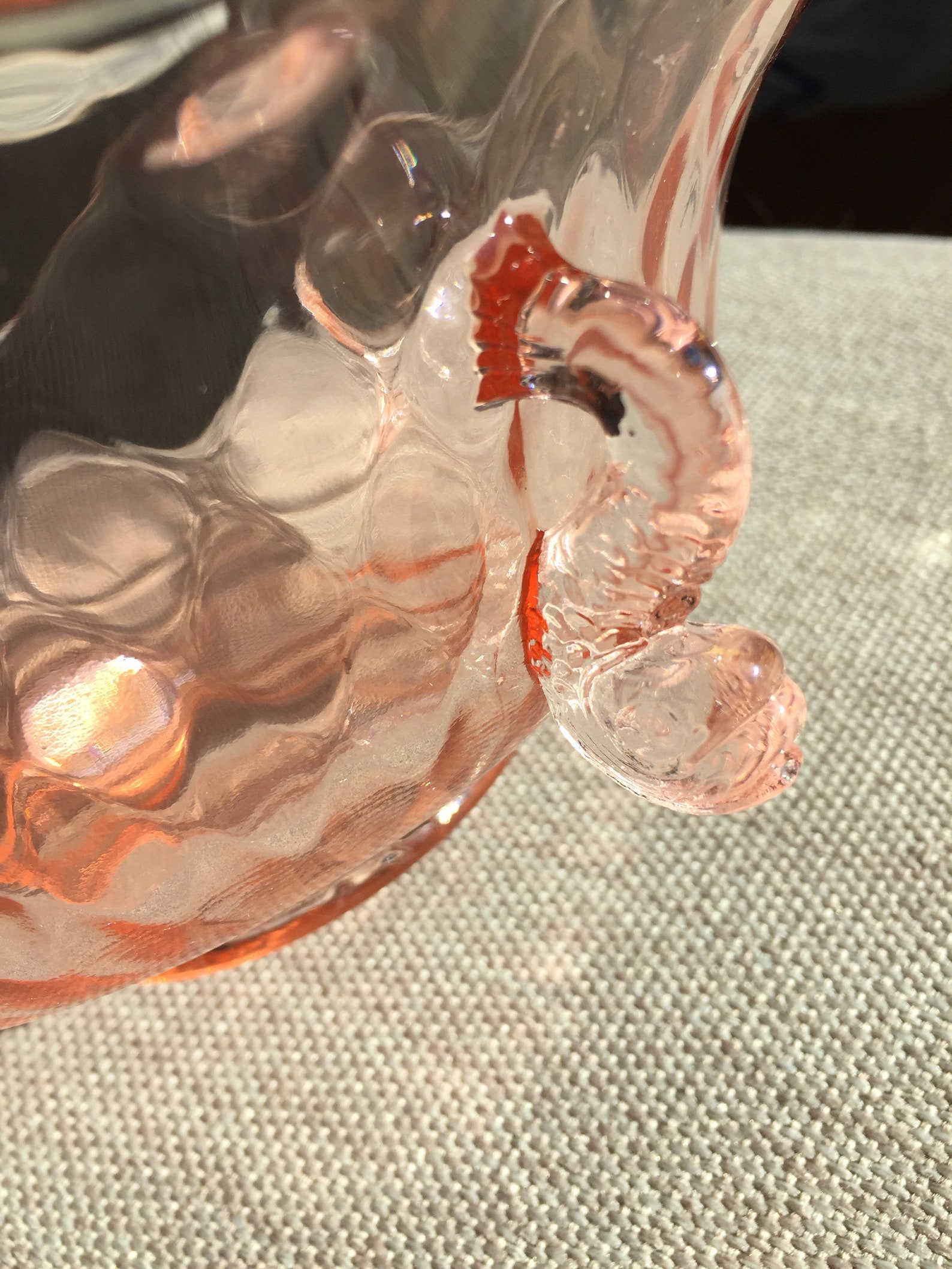 Vintage Fenton Pink Dolphin Diamond Optic Bowl- Circa 1927-38 - Etsy