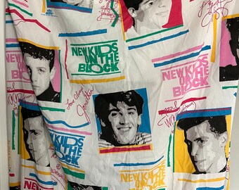 1990 NKOTB New Kids on the Block Twin Sheet Set Big Step Productions ...