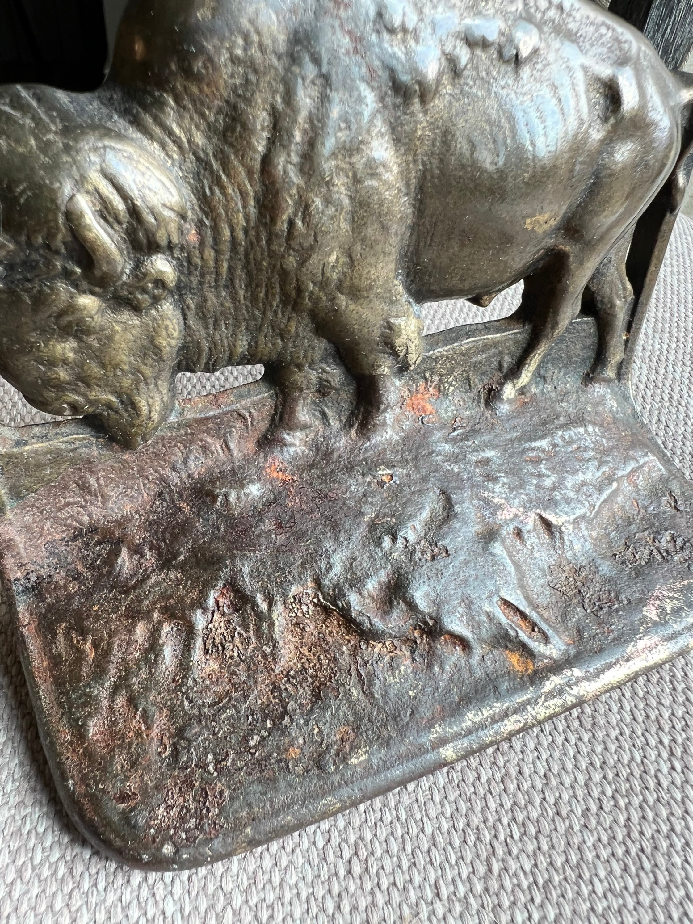 Rare Antique Judd Buffalo Cast Iron Bookends 09695 Western - Etsy