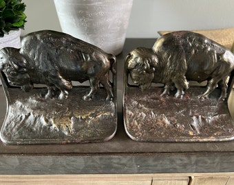 Buffalo Bookends - Etsy
