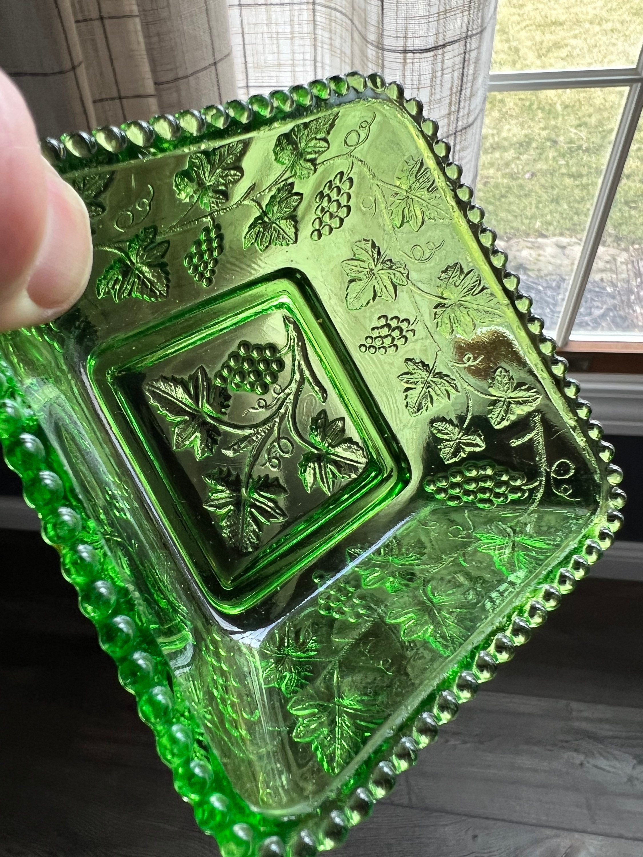 Rare EAPG Antique US Glass Company California Pattern Green - Etsy