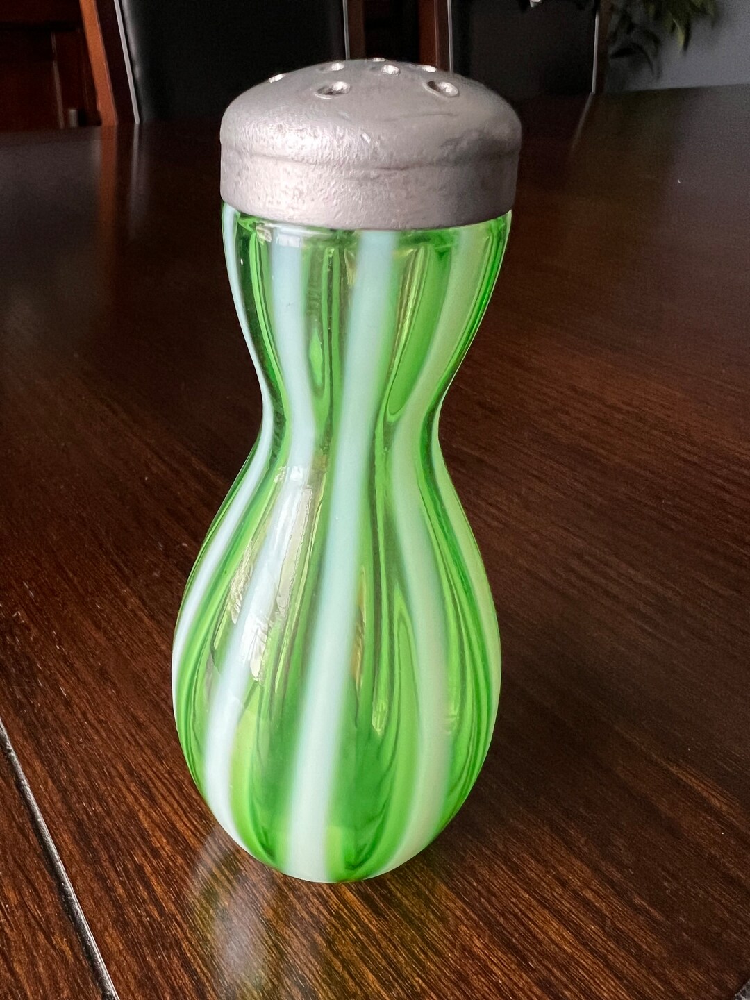 Rare Vintage Fenton Lime Green Opalescent Mid Century New World Salt ...