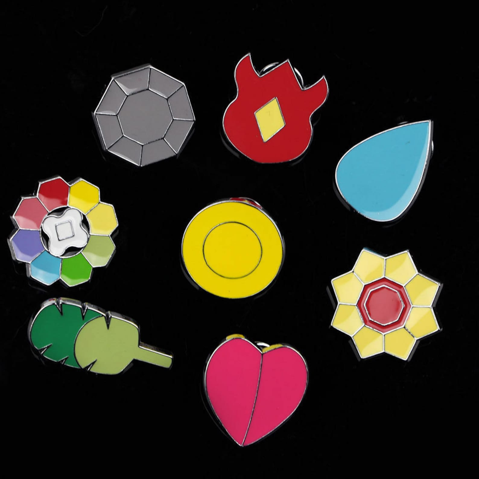 Pokemon Kanto Badges Pokemon Gym Badges Pin Set Enamel Gift - Etsy UK