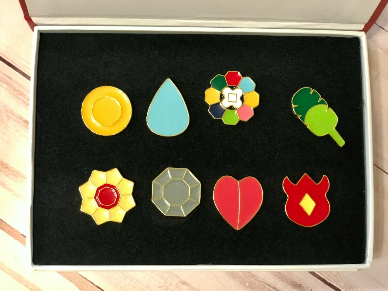 Pokemon Kanto Badges Pokemon Gym Badges Pin Set Enamel Gift - Etsy UK