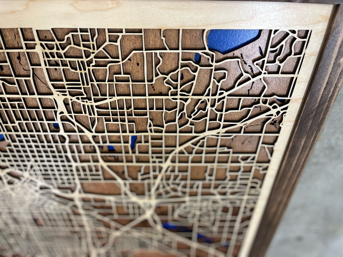 Custom City Map of Any City in the World Personalized Laser - Etsy