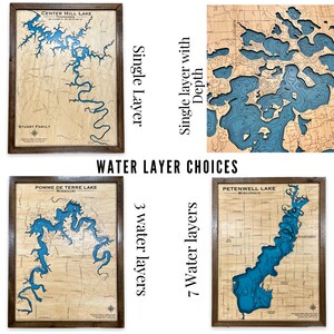 Washburn Lake Custom Wood Map Lake House Decor Lake Map - Etsy