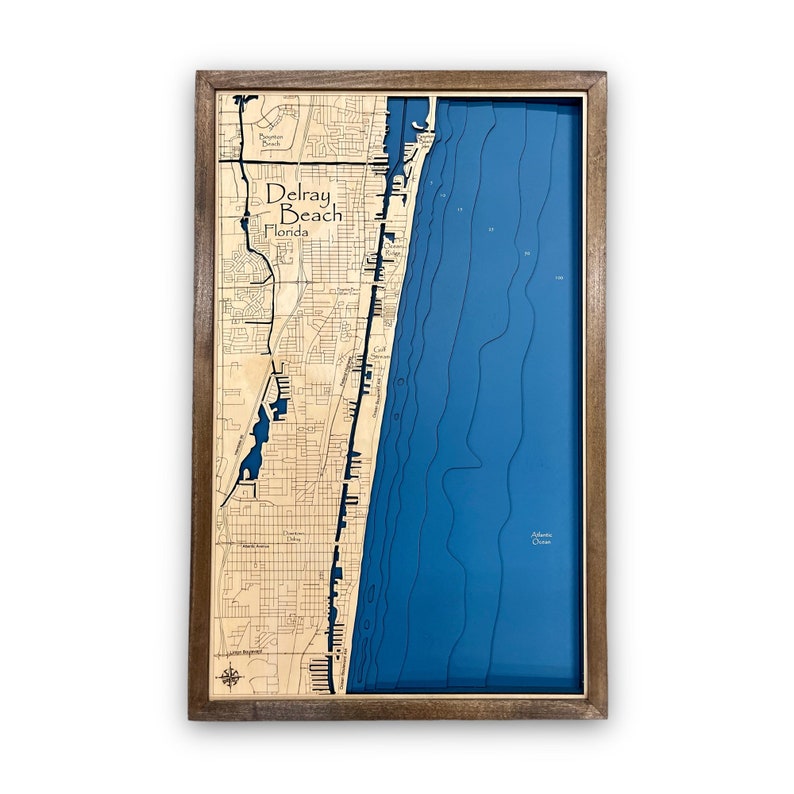 Custom Coastal 3D Wood Map Custom Beach House Map Choose - Etsy