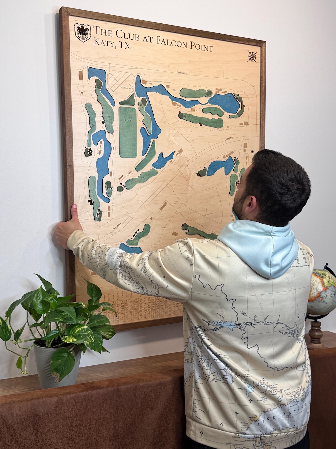 Custom Wooden Golf Course Map Art: Any Course in the World 3d Map for ...