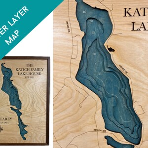 Lake Lyndon B Johnson Custom Wood Map Lake House Decor Lake | Etsy