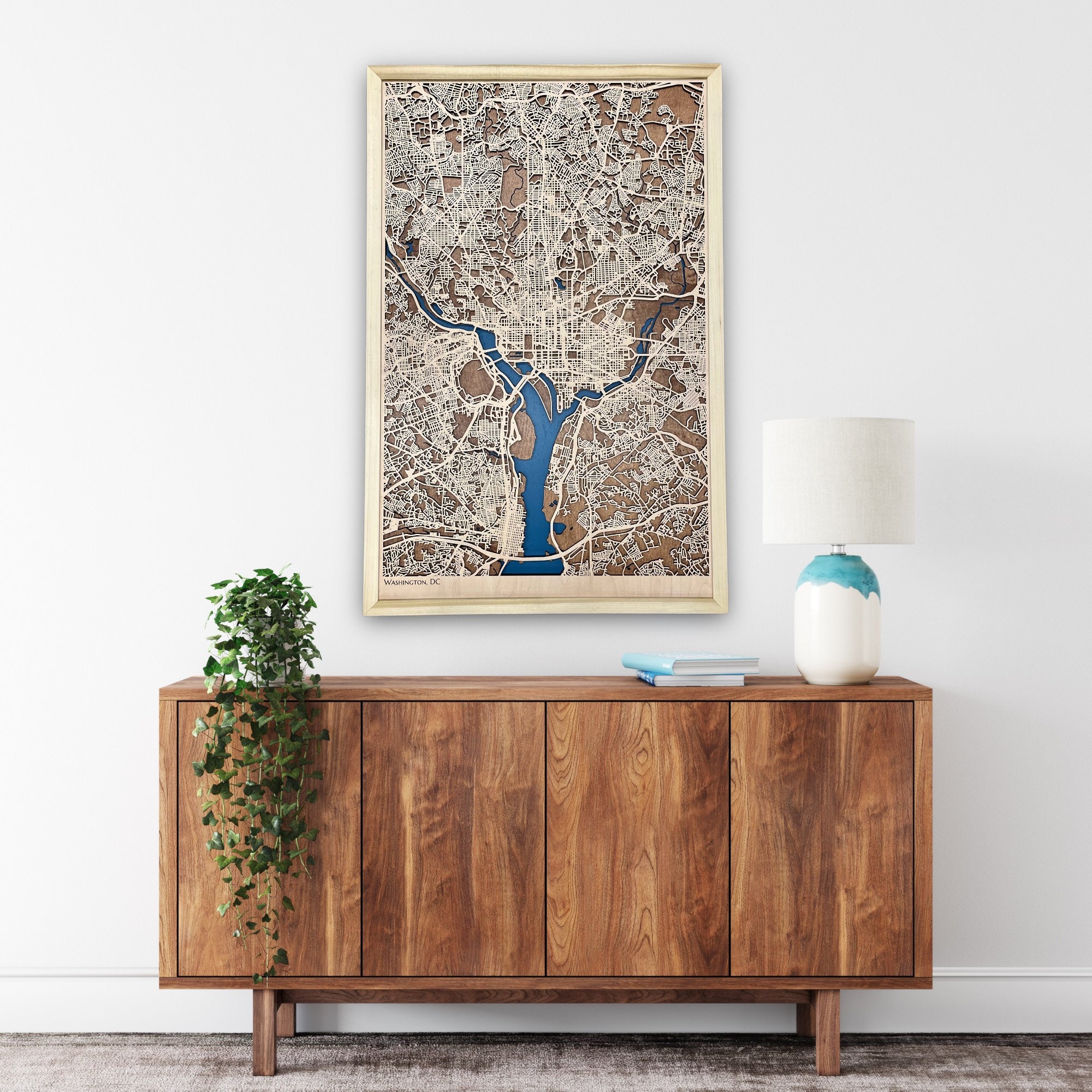 Custom Wooden City Map of Any Location in the World: 5th Anniversary ...