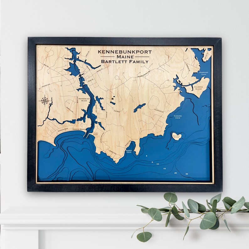 Custom Coastal 3D Wood Map Custom Beach House Map Choose - Etsy