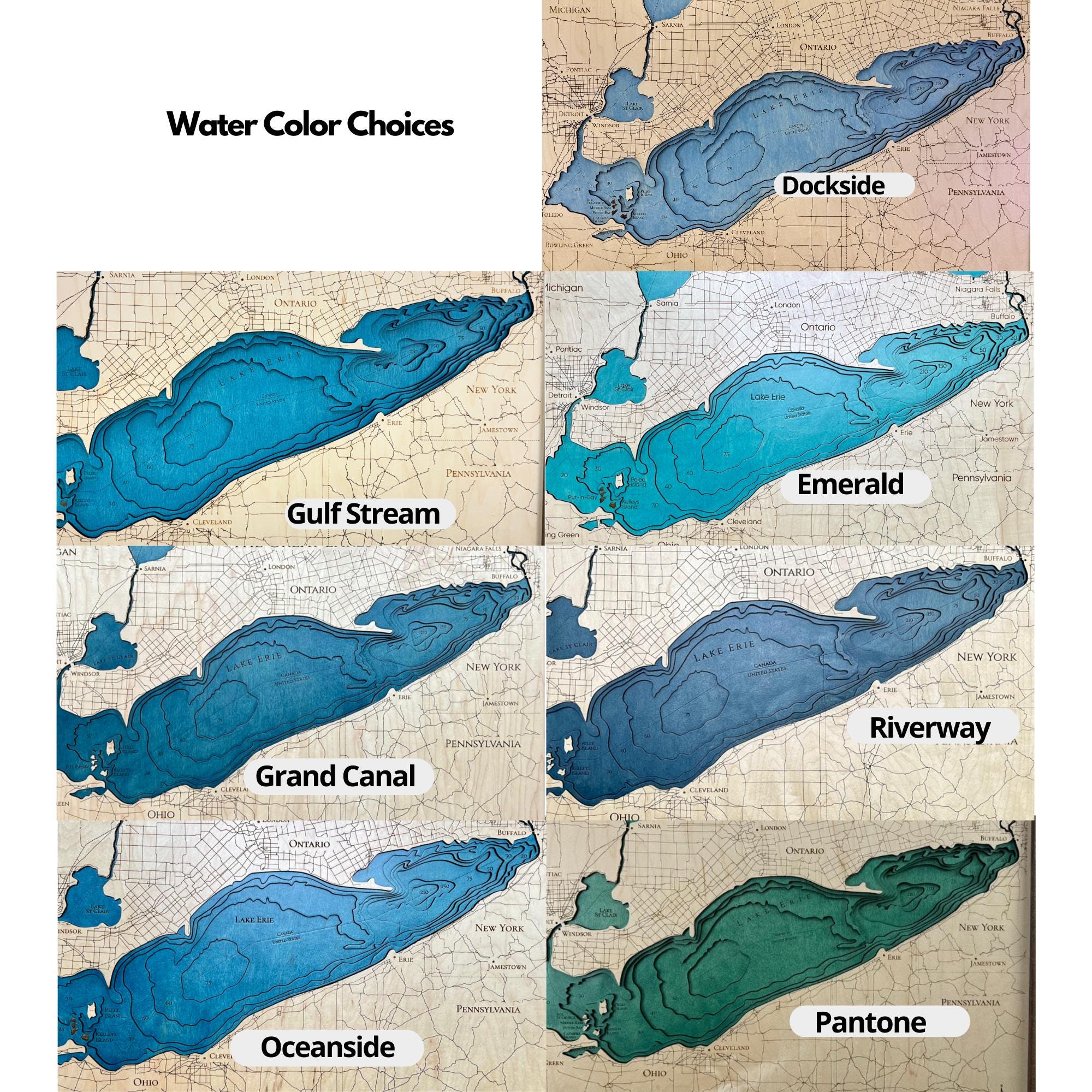 Devils Lake, Custom Wood Map, Depth Map, Wood Map, Gift, Art, Lake ...
