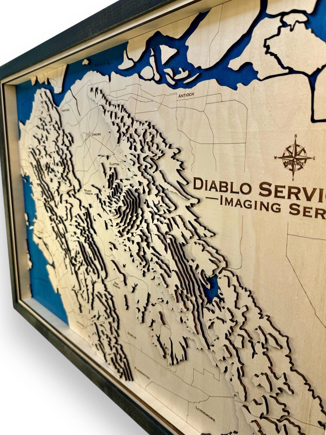 Custom 3D Topographic Wood Map of Any Location: Personalized Laser ...