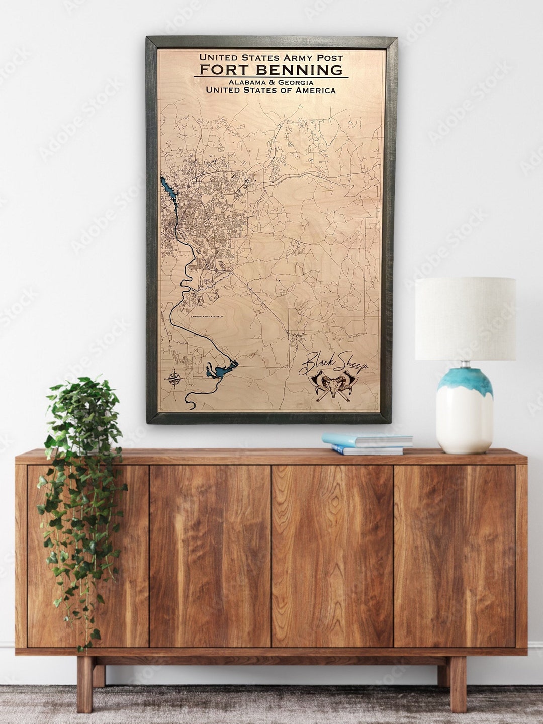 Personalized Military Gift United States Army Post Custom Map Army Gift ...