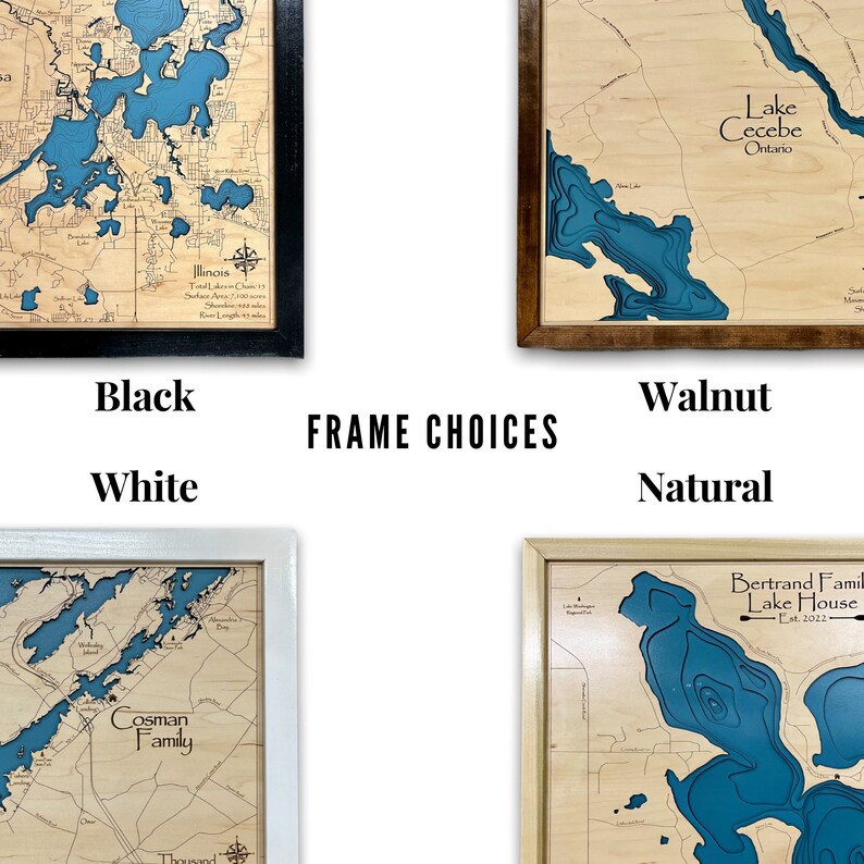 Coldwater Lake Michigan Custom Lake Map Custom Map Etsy