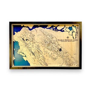 Custom 3D Topographic Wood Map of Any Location: Personalized Laser ...