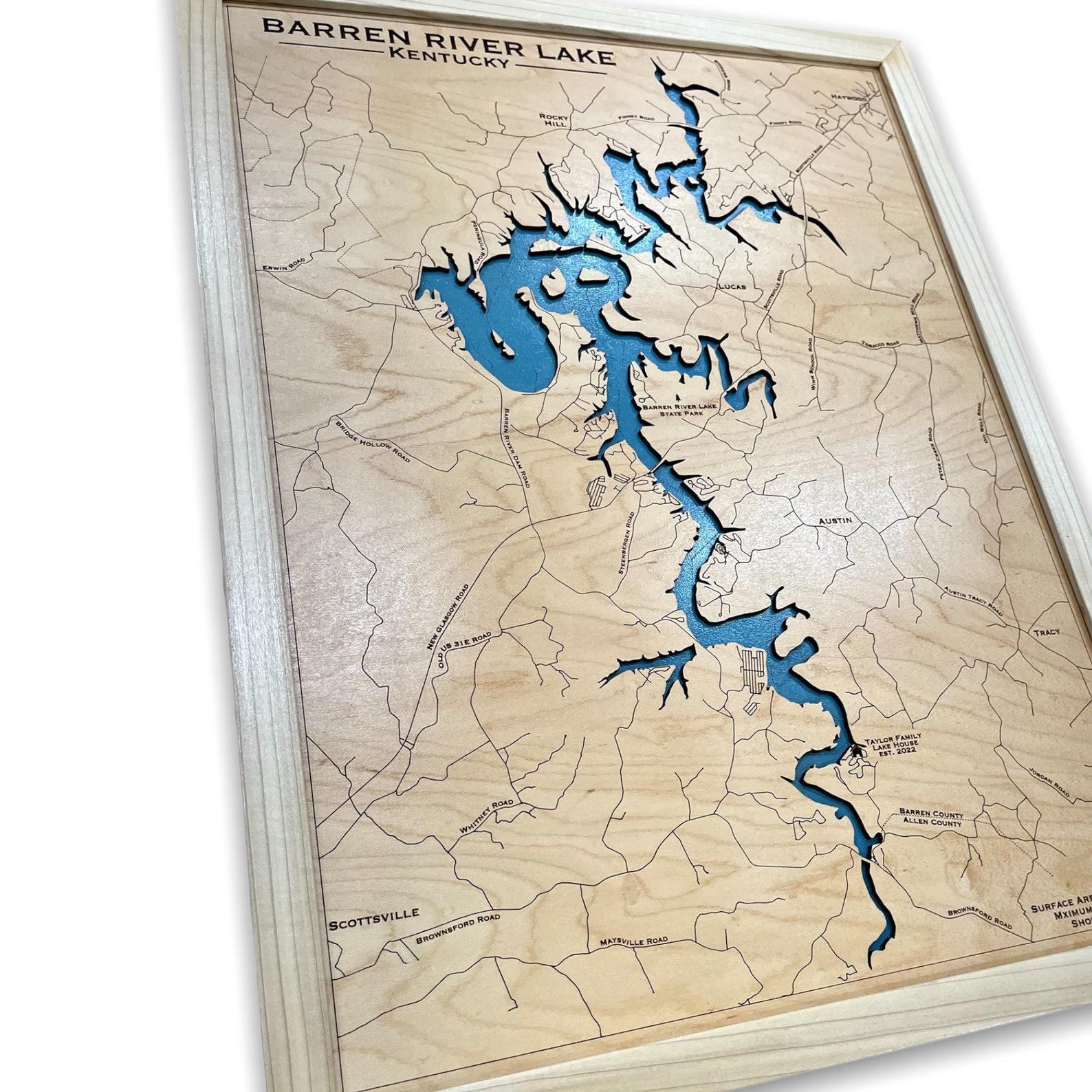 Barren River Lake Custom Lake Map Custom Map Choose Your - Etsy