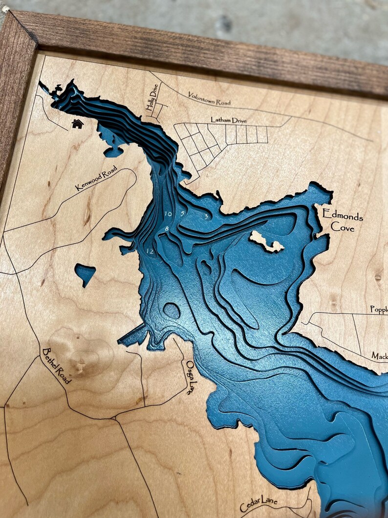 Pachaug Pond Custom Lake Map Custom Map Choose Your - Etsy