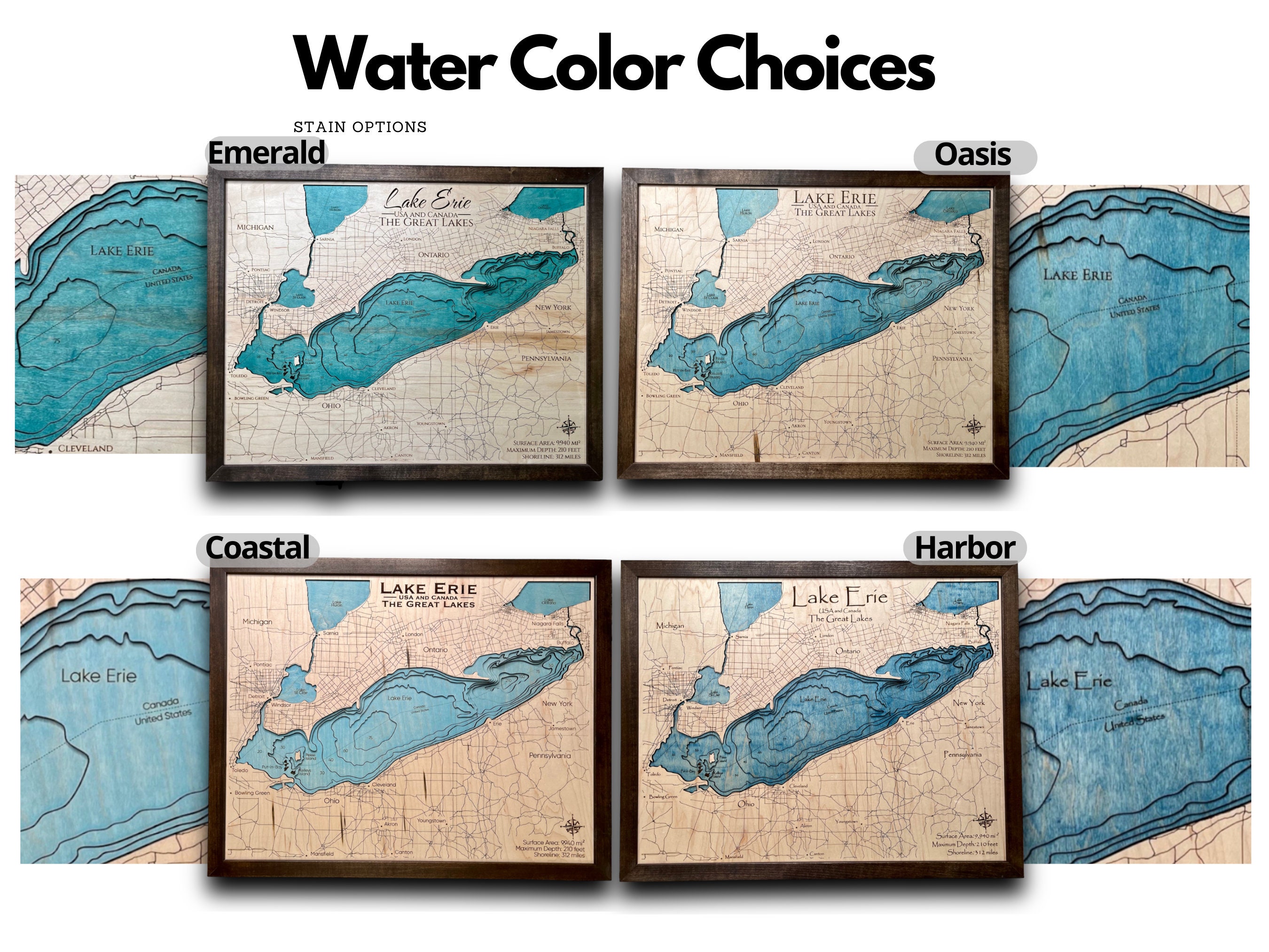 Devils Lake Custom Wood Map Depth Map Wood Map Gift Art - Etsy Canada