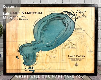 Lake Macatawa Custom Wood Map Lake House Decor Sign Custom | Etsy