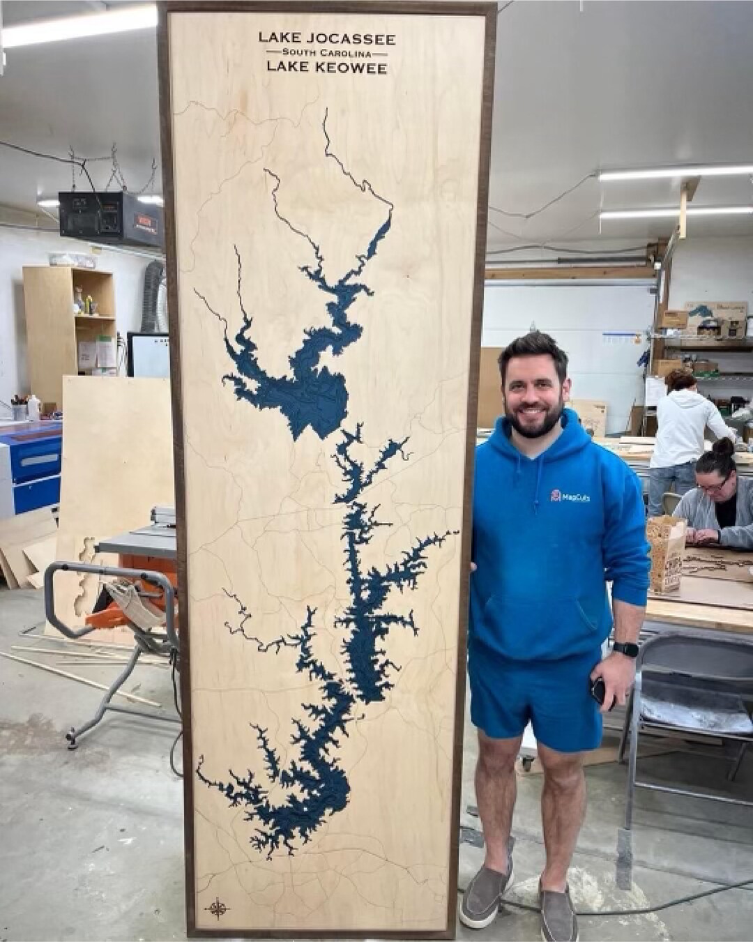 LARGE Any Lake Customized Wood Art, LARGE Map, 3D Custom Lake Map, Lake ...
