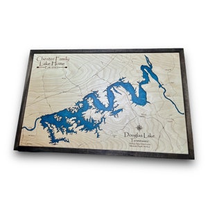 DOUGLAS LAKE Map, Missouri, Custom Lake Map, Nautical Decor, Lake House ...