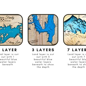 Watts Bar Lake Custom Wood Map Depth Map Wood Map Gift - Etsy