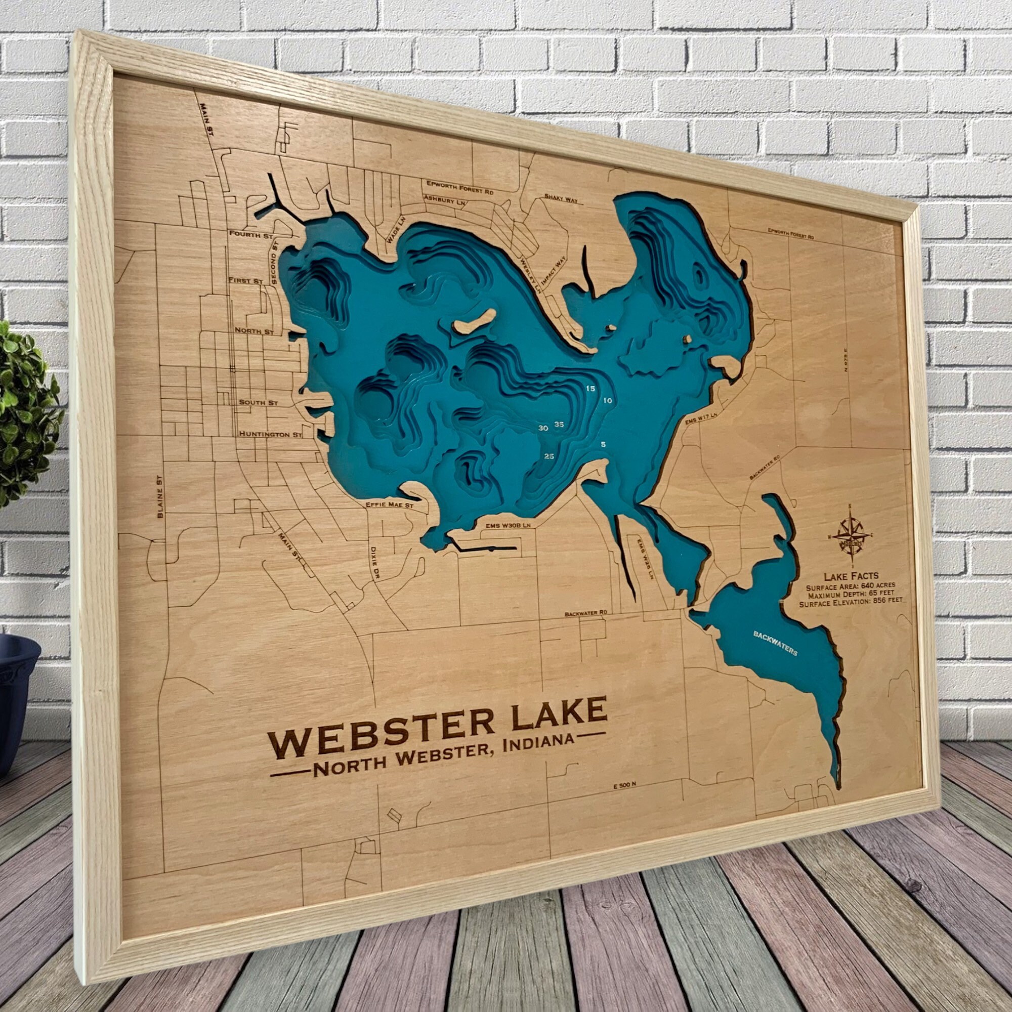 Webster Lake Choose Your Custom Design Custom Wood Map Lake - Etsy