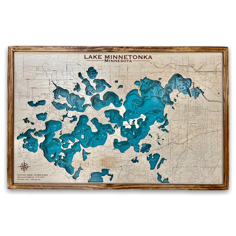 Lake House Decor Custom Lake Map Custom River Map Nautical - Etsy