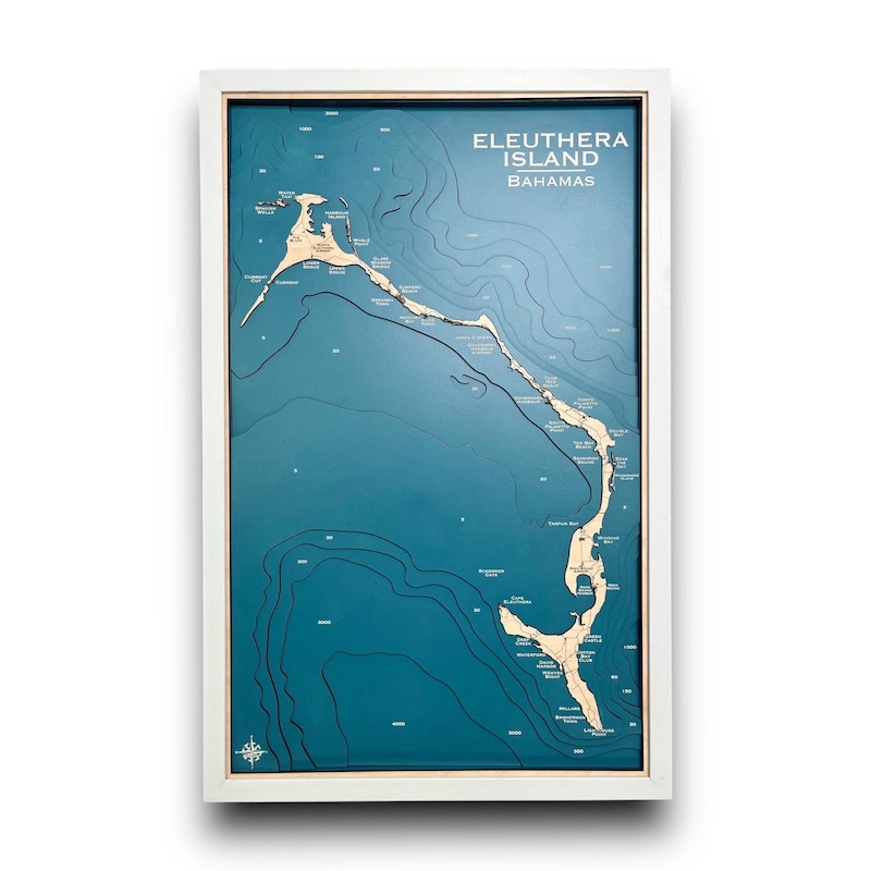 Nautical Map Eleuthera - Etsy Canada