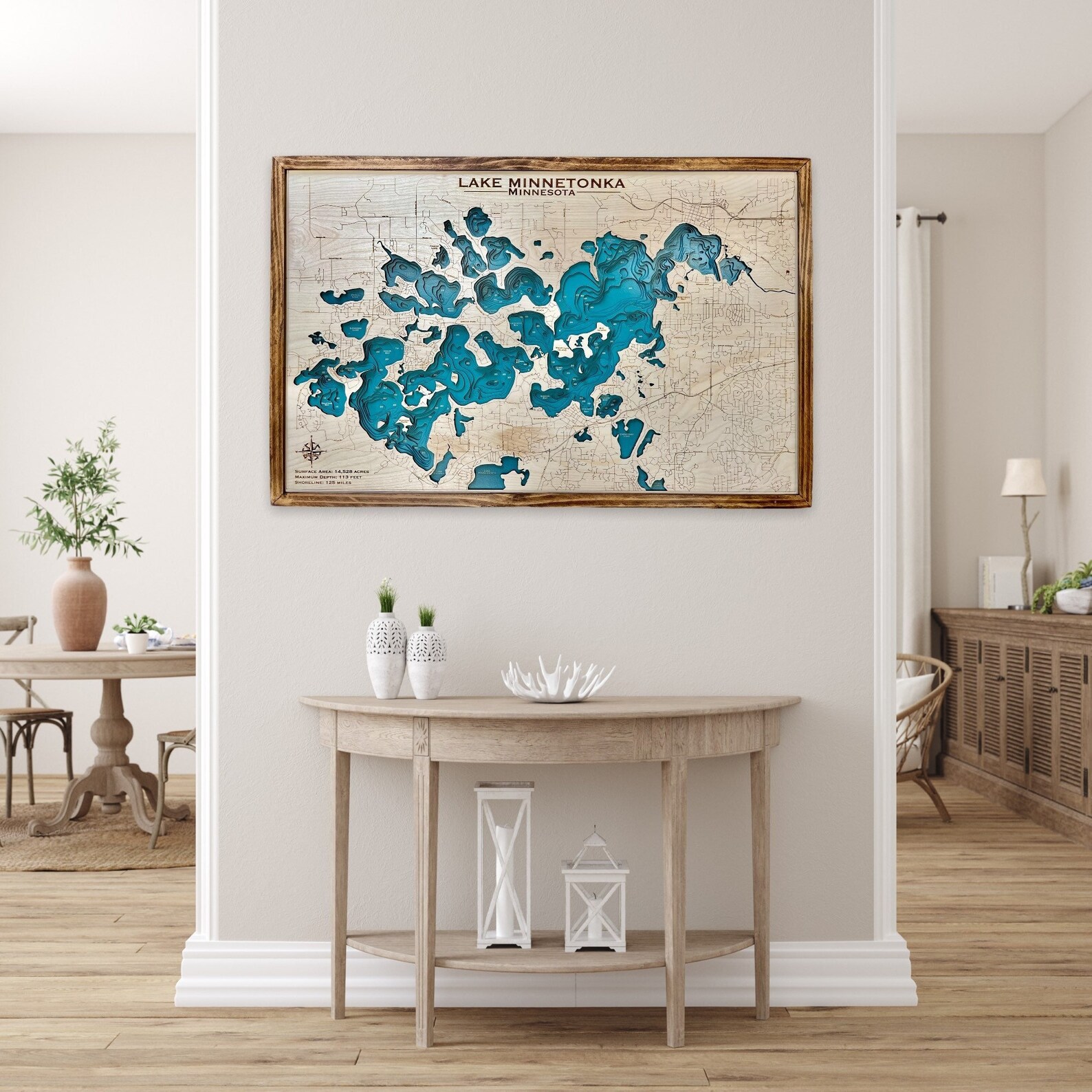 Lake House Decor Custom Lake Map Custom River Map Nautical - Etsy