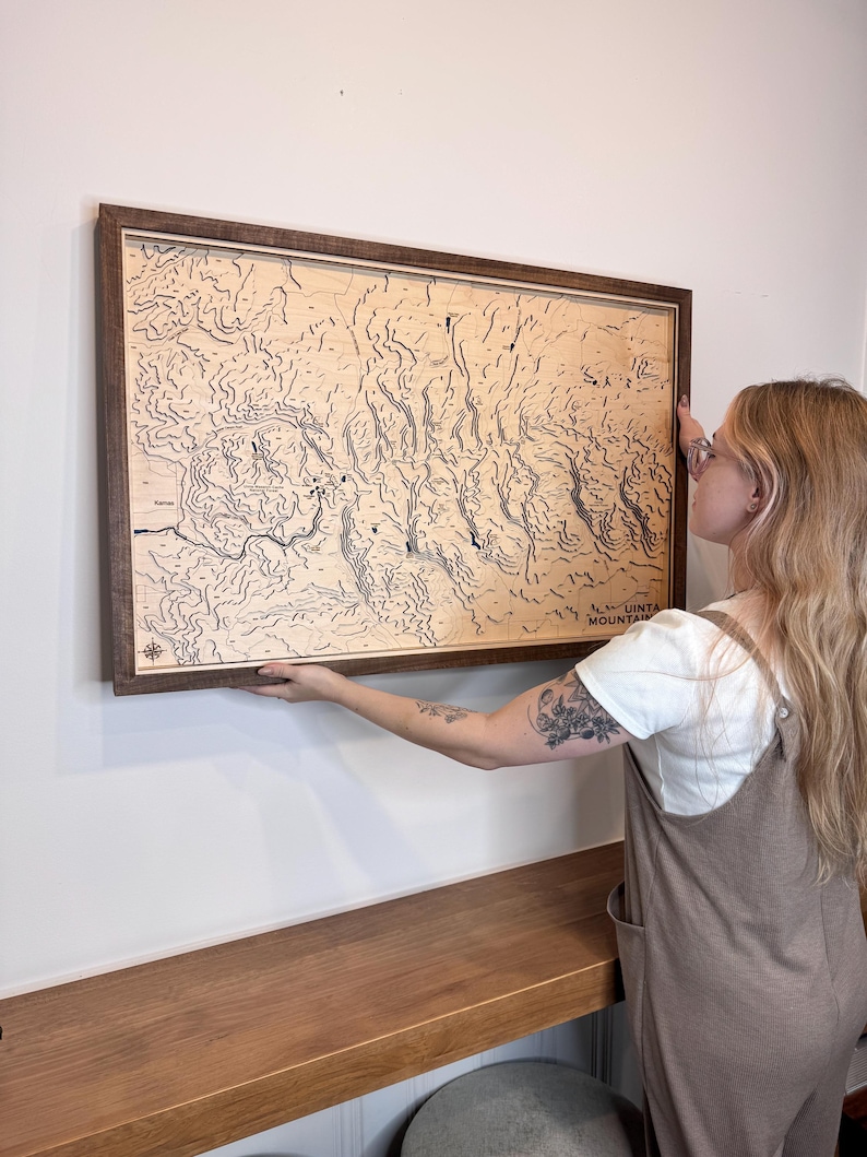 Custom 3D Topographic Map: Personalized Mountain Art, Map Gift - Etsy
