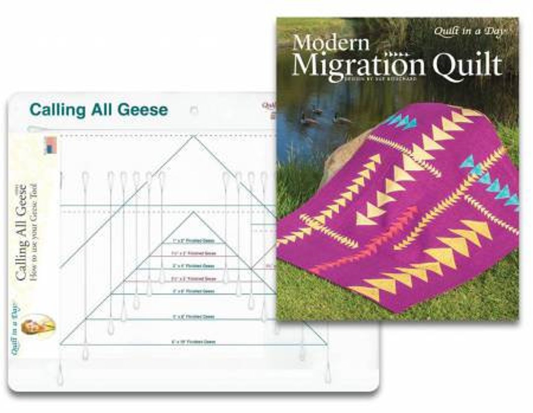 Calling All Geese Ruler With Modern Migration Quilt Book - Etsy
