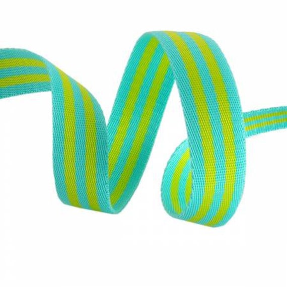 Tula Pink Webbing 2yd X 1in Lime and Turquoise Etsy UK