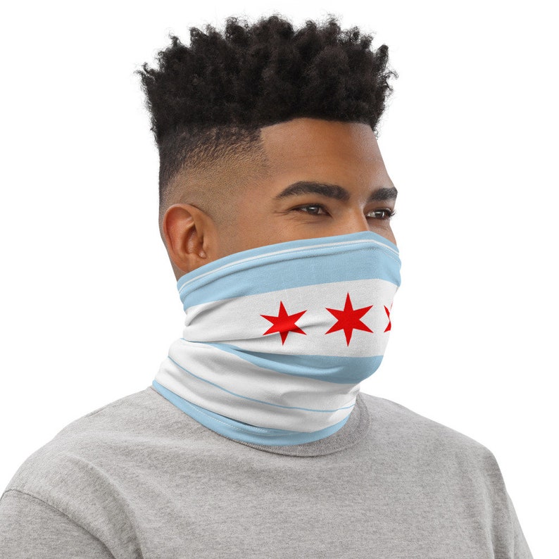 Chicago Flag Neck Gaiter / Chicago Face Mask - Etsy