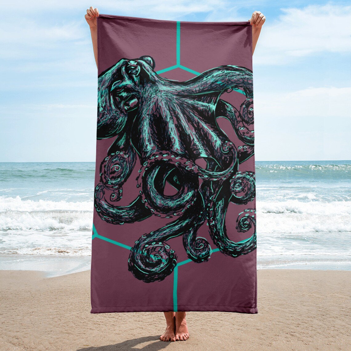 Sketchtopus / Octopus Towel - Etsy