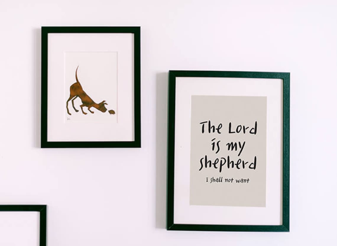 Bible Verse Wall Art - the Lord is My Shepherd - Christian Art ...