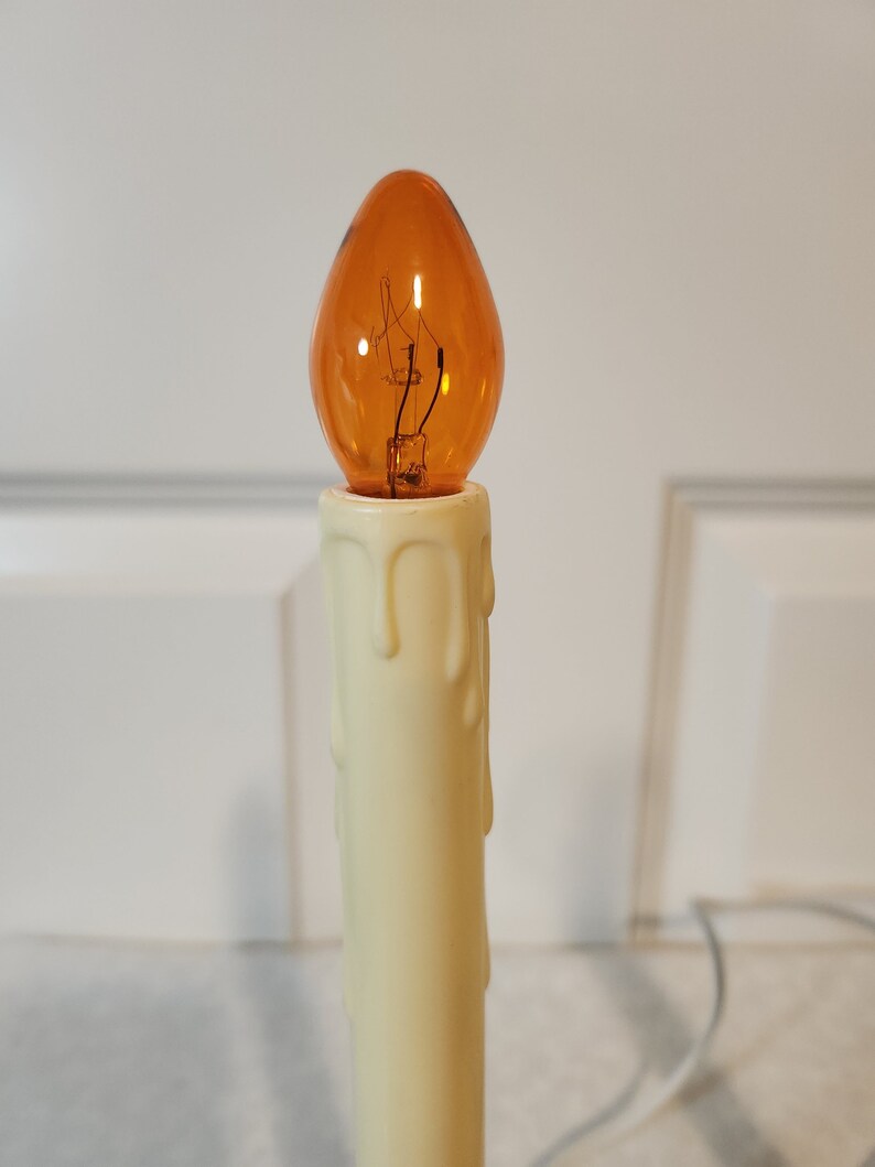 Set of 2 Single Light Candolier Candles - Indoor Christmas Candle ...