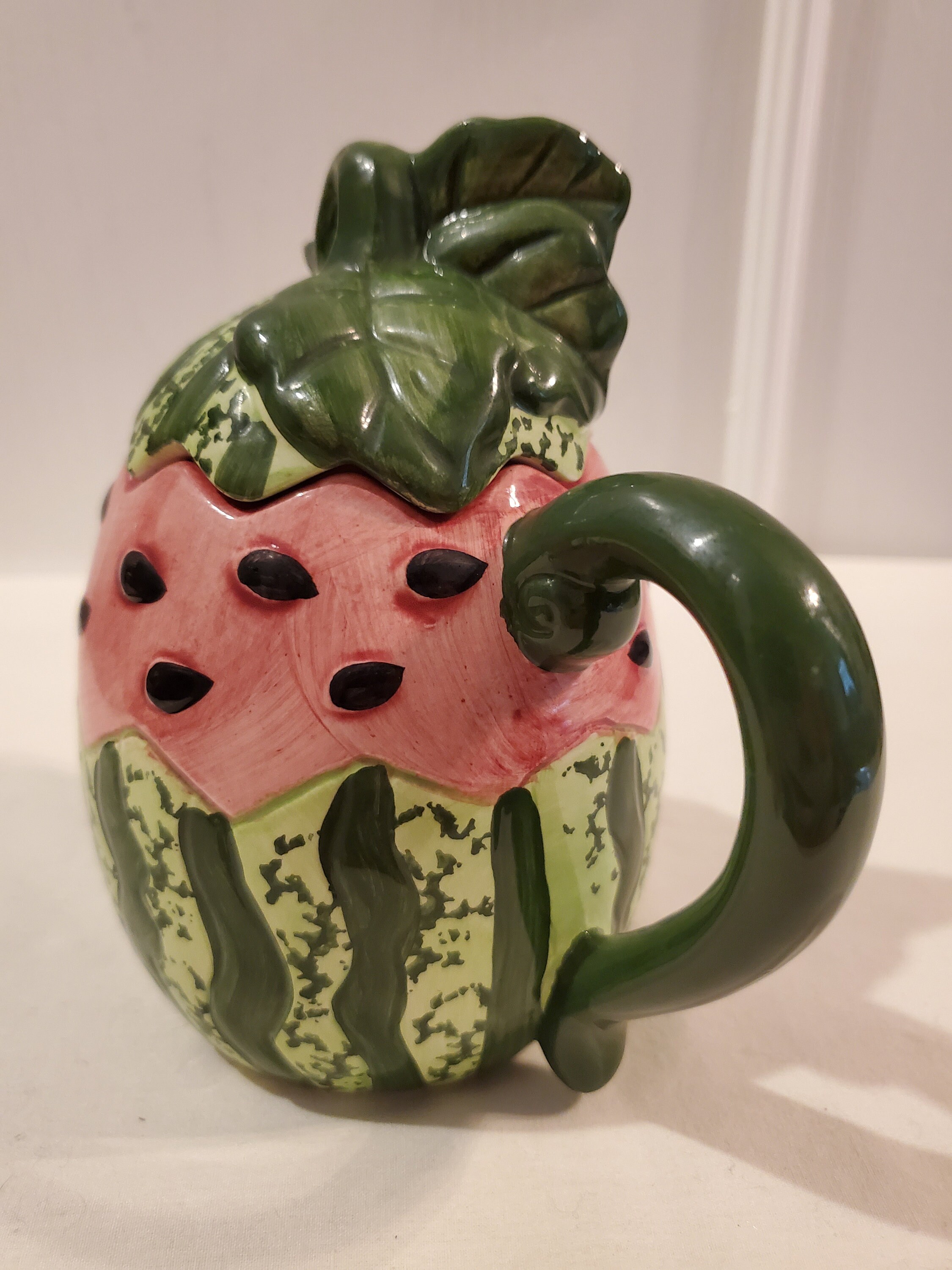 Watermelon Teapot by Cracker Barrel 1996 - Etsy